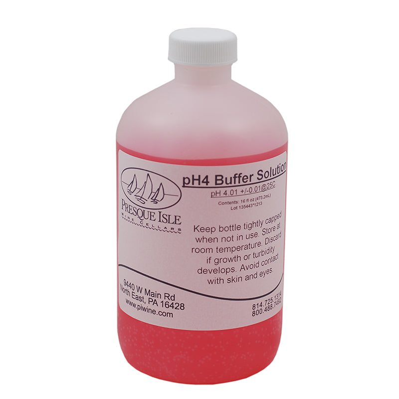 pH 4 Buffer Solution, 16 oz – piwine